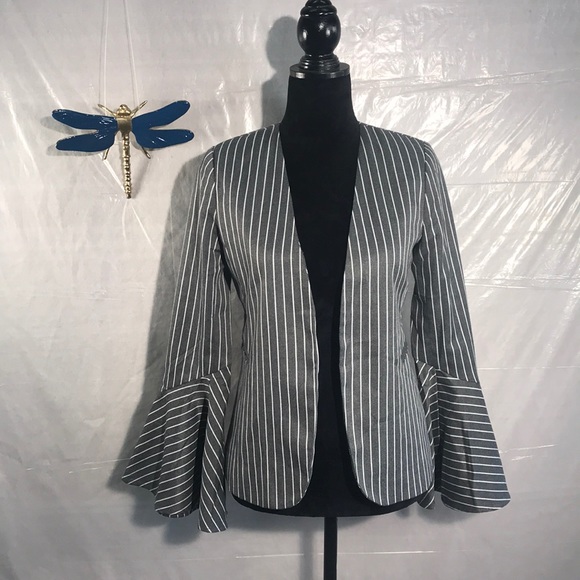 Harlowe & Graham | Jackets & Coats | Harlow And Graham Grey Striped ...